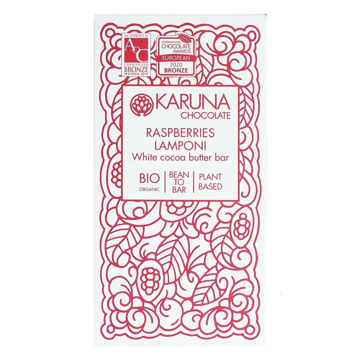 Karuna - White Chocolate with Raspberries Chocolate Bar – Cocoa Runners