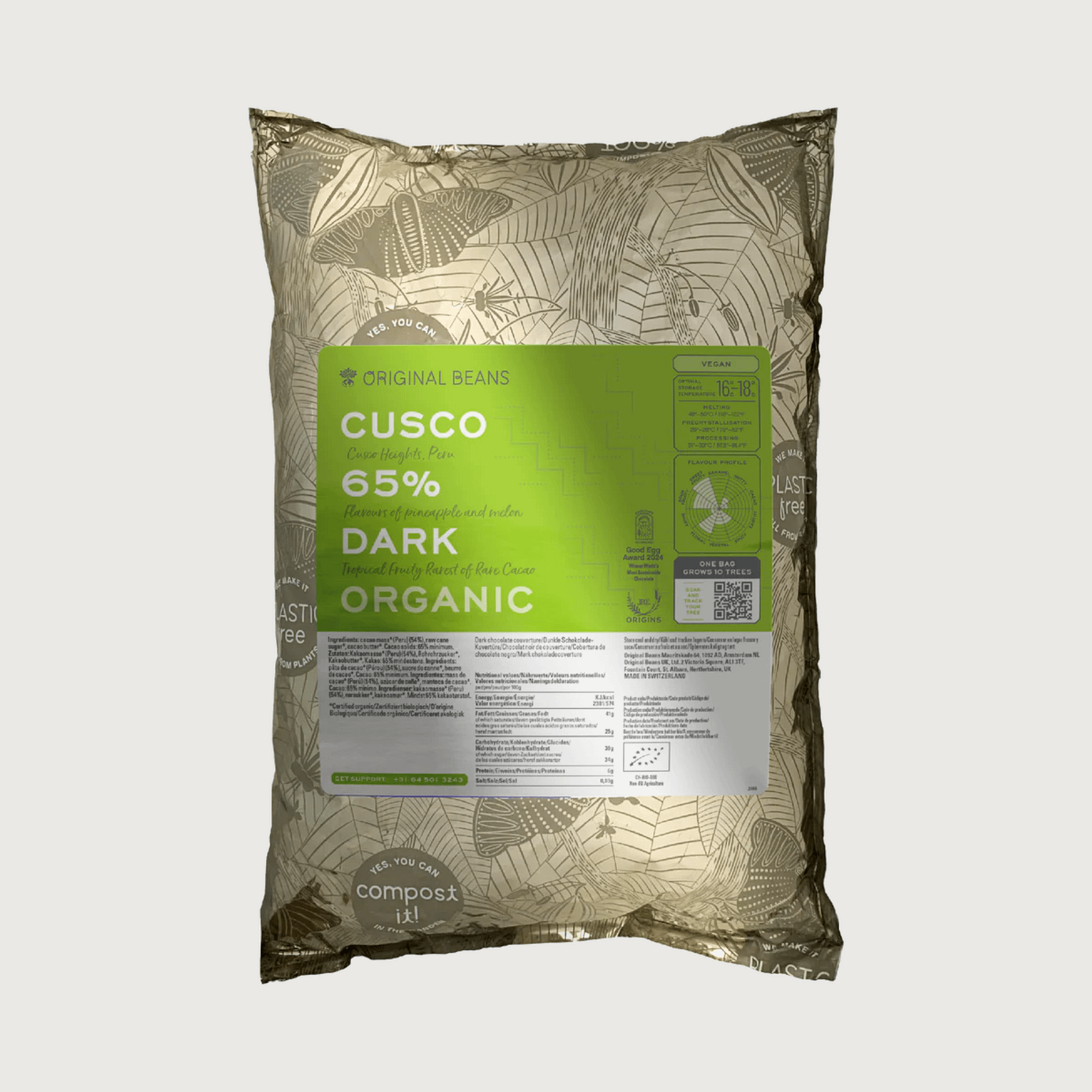 Original Beans - Simply Cusco, Peru Dark 65% Couverture (2kg) - Cocoa ...