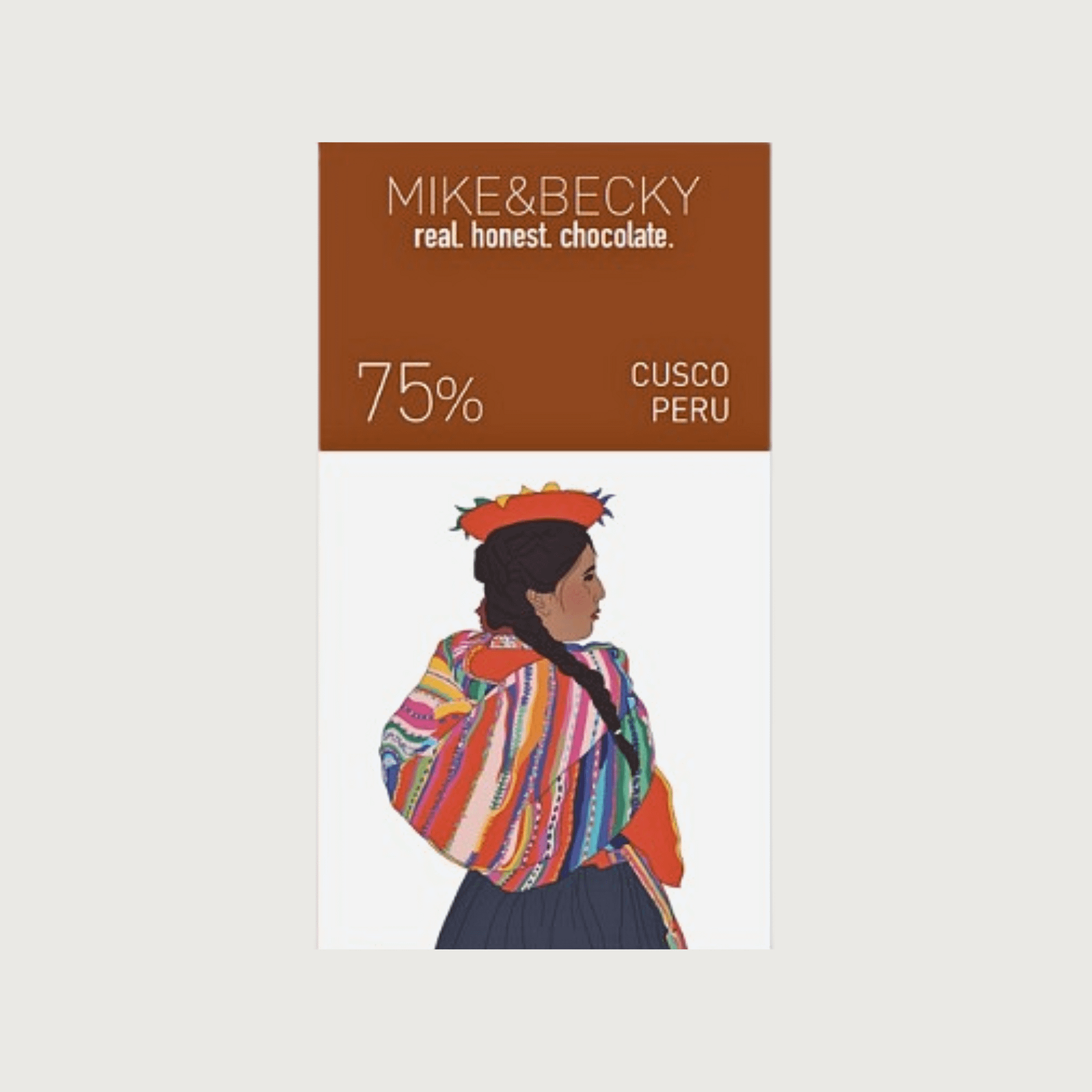 Mike & Becky - Cusco, Peru, Dark 75% - Cocoa Runners