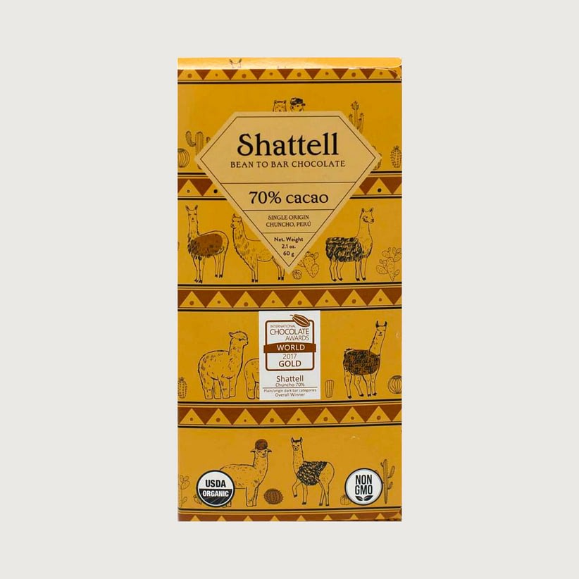Shattell - Chuncho, Peru 70% Dark Chocolate Bar - Cocoa Runners