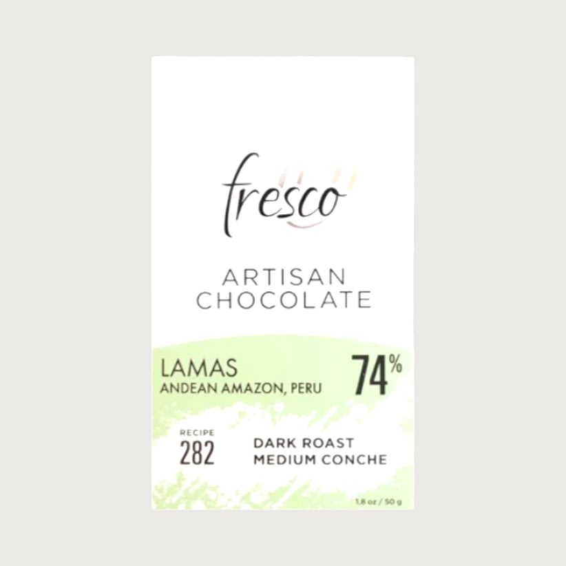 Fresco - San Martin, Peru Dark Roast, Medium Conche Dark Chocolate Bar ...